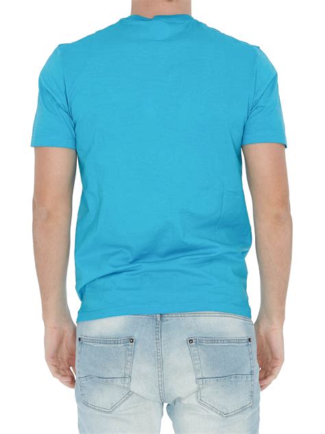 Dsquared2 T Shirt Azzurra Con Stampa 64 T Shirt S71gd0764s22427516