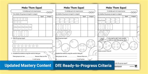 Equal Or Not Equal Worksheets Planit Maths Twinkl Worksheets Library