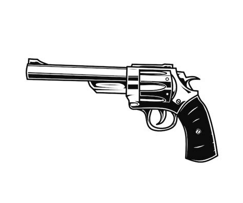 Premium Vector Revolver Handgun Vector Illustration