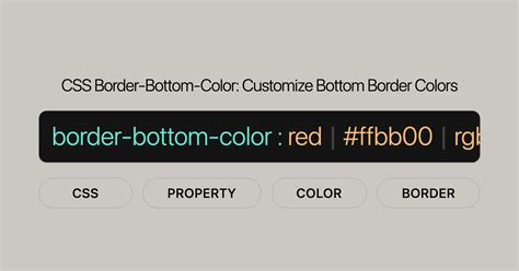Css Border Bottom Color Customize Bottom Border Colors