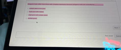Solved Polygenic Traits Differ From Those With Complete Chegg Com