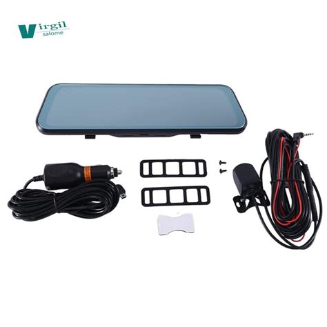 10 Polegadas 1080p Carro Dvr Espelho Dash Cam Lente Dupla Dashcam Full Hd Drive Recorder