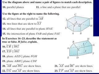 Segments Rays Parallel Lines And Planes PPT