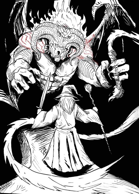 You Shall Not Pass Gandalf Confronting The Balrog Lotr