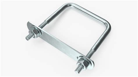 U Bolt Bracket Square Steel 3d Model 16 3ds Blend C4d Fbx Max Ma Lxo Obj Free3d