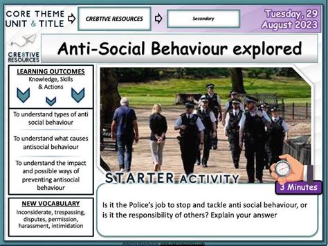 Anti Social Behaviour Pshe Teaching Resources
