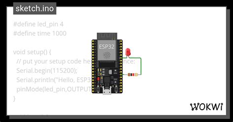 Acende Led Wokwi ESP32 STM32 Arduino Simulator