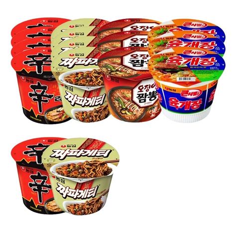 농심 큰컵4종 신라면5입 짜파게티5입 오징어짬뽕3입 육개장큰사발3입 총16입 홈플러스 택배배송