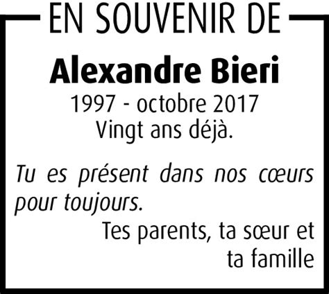 Alexandre Bieri Hommages