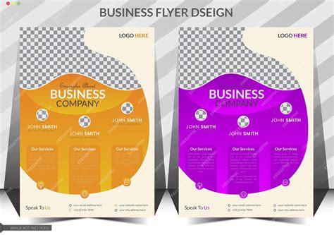 Diseño De Plantillas De Flyer De Negocios Vector Premium