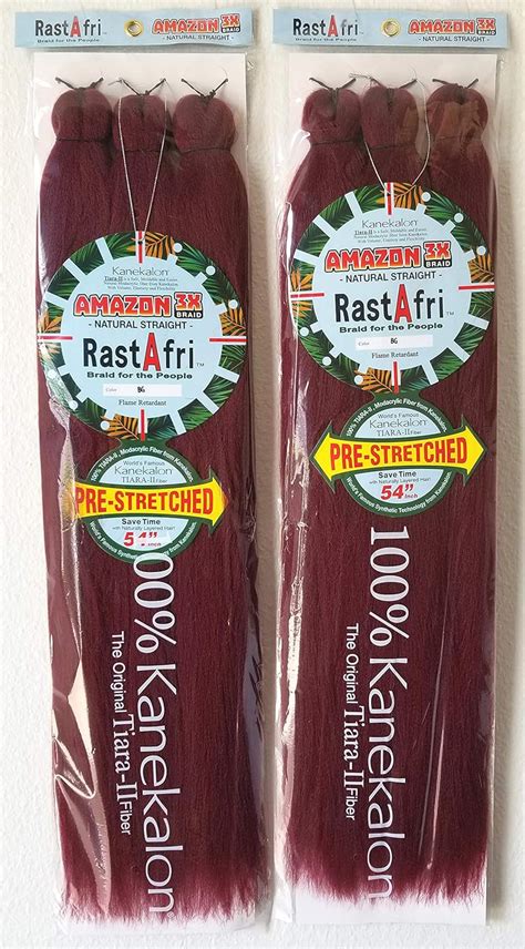 Amazon RastAfri Amazon 3X Braid 54 Pre Stretched 2 PACK BG