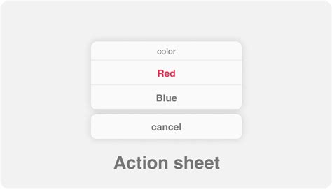 Action Sheet P Ui（プイ）