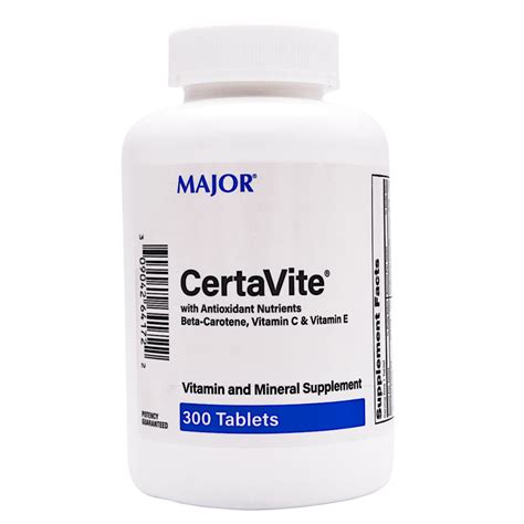 Major Certavite W Antioxidants Vitamin And Mineral Supplement