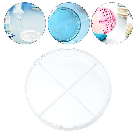 10pcs Cell Culture Dish Clear Plastic Petri Dishes Four Compartments