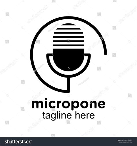 Black Microphone Logo And Icon Clip Art Vector Ad Spon Logo