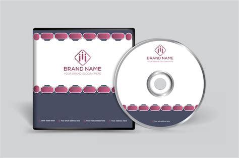 Premium Vector Red And Black Color Cd Cover Design