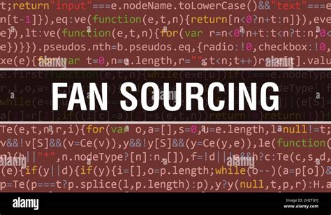 Fan Sourcing Concept With Random Parts Of Program Codefan Sourcing