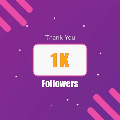 Premium Vector Thanks You For 1k Followers Vector Design