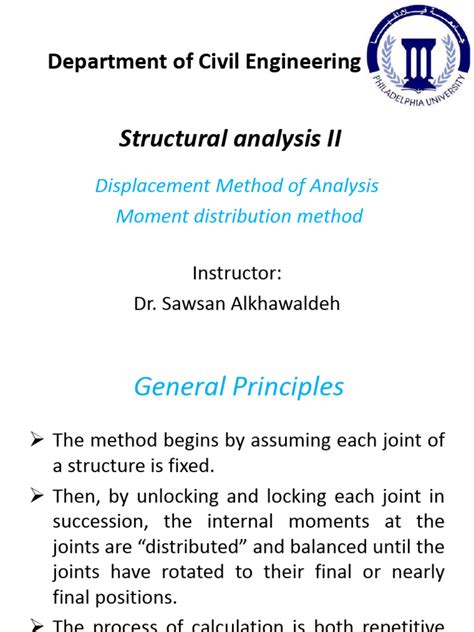 Chapter 12 Displacement Method Of Analysis Moment Distribution Pdf Beam Structure Force