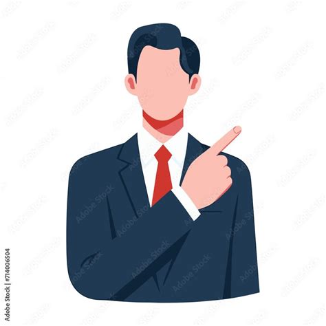 指をさすビジネスマンのベクターイラスト、サラリーマン Stock ベクター Adobe Stock ビジネスマン ベクターイラスト さす