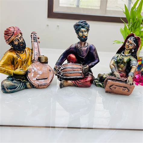 Resin Statue Of Musicians Rajasthani Musician Statue Etsy