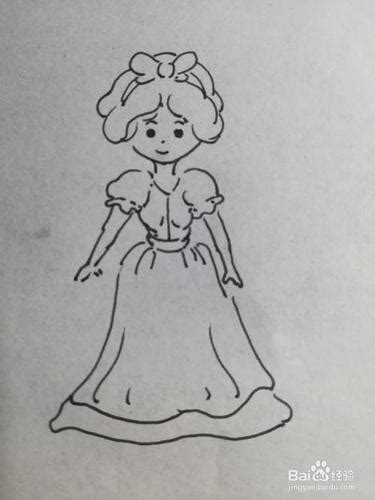 公主素描简笔画步骤 简笔画图片大全 普车都