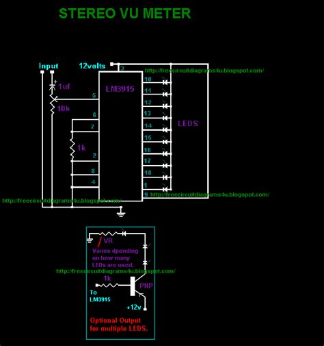 Stereo Vu Meter Circuit Sound Level Displayer Next Electronics