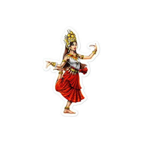 Cambodian Apsara Dancer Sticker Khmer Dance Sticker Cambodian Decal
