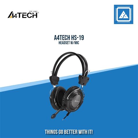 A4tech Hs 19 Headset W Mic Bluearm Computer Store
