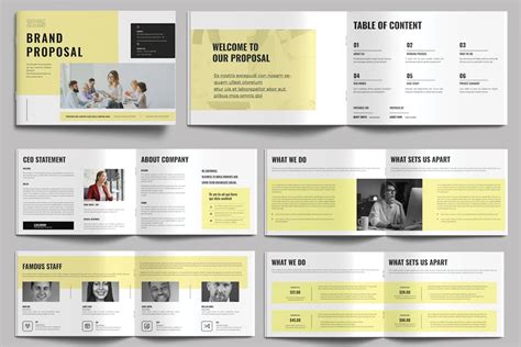 Project Proposal Design Template Шаблоны для печати Включая