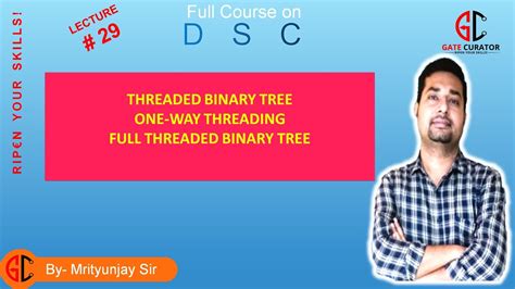 Lecture29threaded Binary Treethreading Concept In Tree Left Right