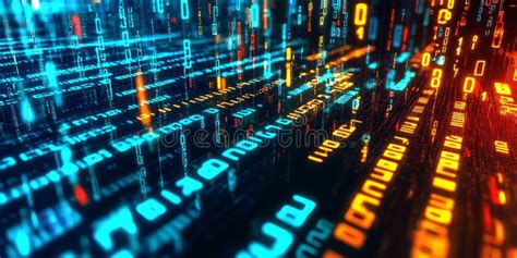 A Futuristic Colorful Abstract Background With Glowing Binary Code