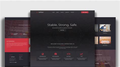 Complete Responsive Construction Website Design Using Html Css Javascript Step By Step