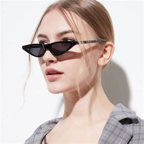 2018 New Cat Eye Sunglasses Women Small Triangle Eyeglasses Vintage