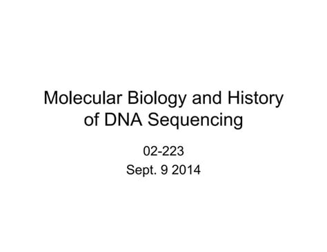 Sanger Sequencing Pdf