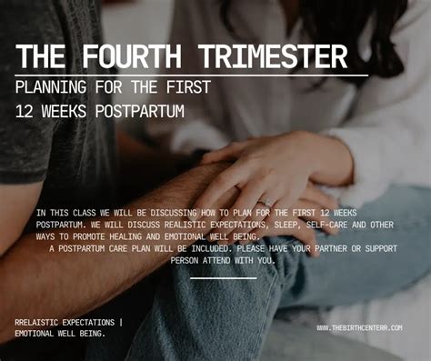 The 4th Trimester Planning For The First 12 Weeks Postpartum The