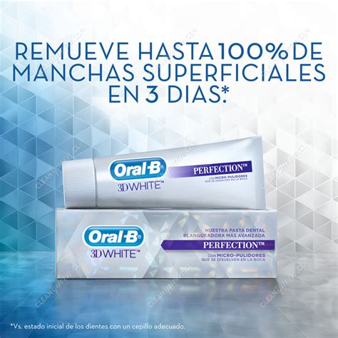 Pasta Dental Blanqueadora 3D White Perfection Oral B 75 Ml Clean Queen