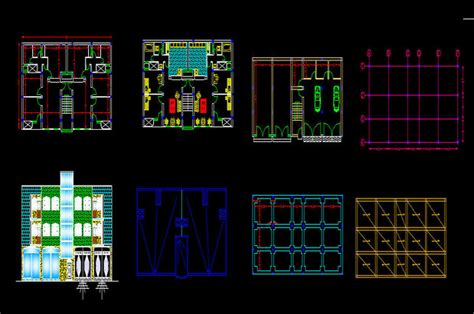 نقشه های اشتراک حجمی دانلود نقشه ساختمان تجاری مسکونی سه طبقه بتنی