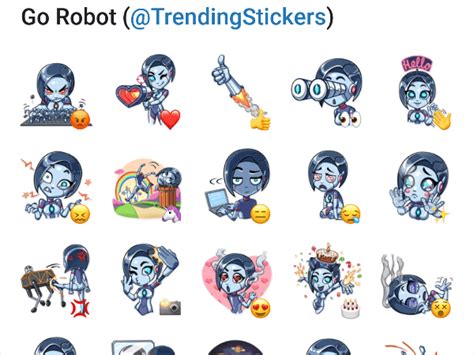 Go Robot Sticker Pack Telegram Stickers Library