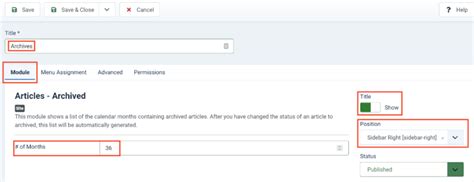 How To Show A Calendar Month List Of Archived Articles Using A Module