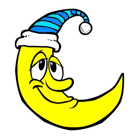 Luna Sonriente Ilustración Vectorial De Dibujos Animados 551053 Vector