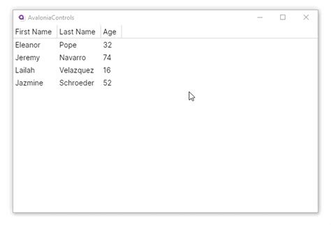 flat tree data grid avalonia docs