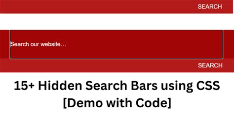 15 Hidden Search Bars Using HTML CSS And JavaScript