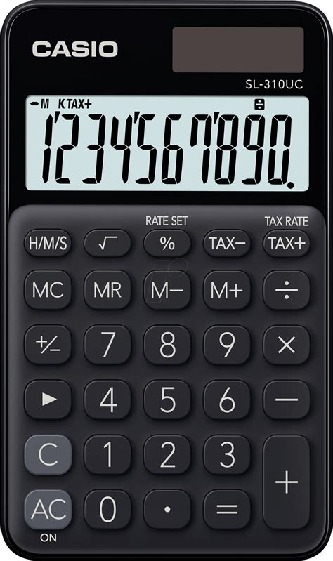 Casio Sl310uc Bk Casio Desk Calculator Solar Black At Reichelt