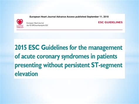 2015 Esc Nstemi Guidelines Pptx