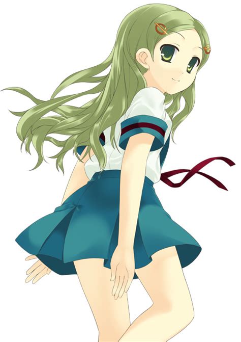 Safebooru 1girl Green Eyes Green Hair Hair Ornament Hairclip Kimidori