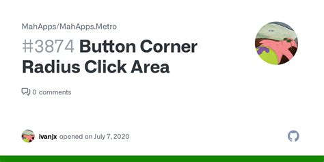 Button Corner Radius Click Area Issue Mahapps Mahapps Metro