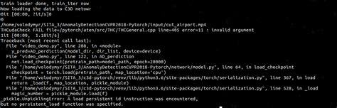 Video Demo Problems Issue Ekosman AnomalyDetectionCVPR Pytorch GitHub