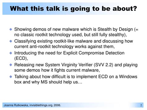 PPT Rootkit Hunting Vs Compromise Detection PowerPoint Presentation ID