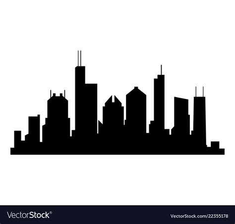 Chicago Skyline Royalty Free Vector Image Vectorstock